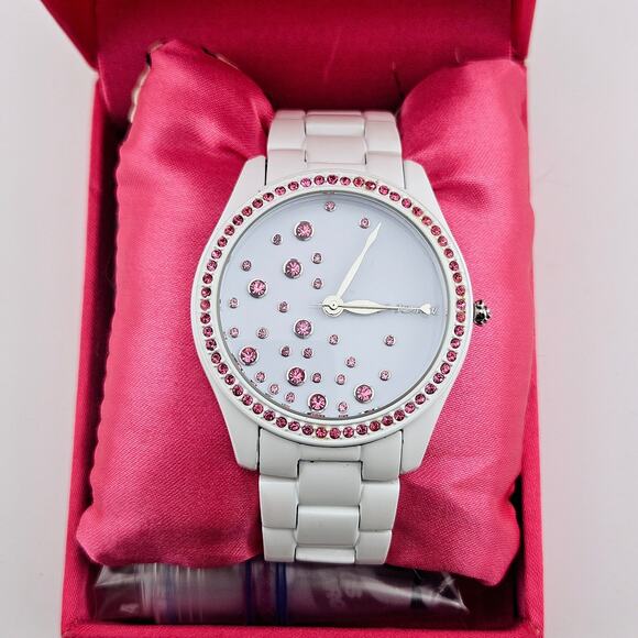 Betsey Johnson Accessories Betsey Johnson Womens Pink Crystal